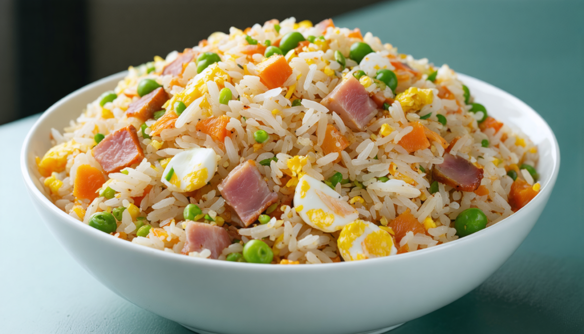 Riz cantonais allégé au jambon : saveurs légères et simplicité