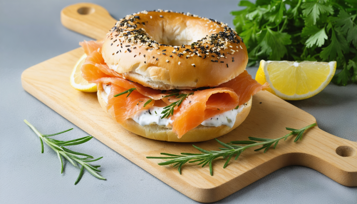 Bagel léger au saumon fumé : street food gourmande et savoureuse