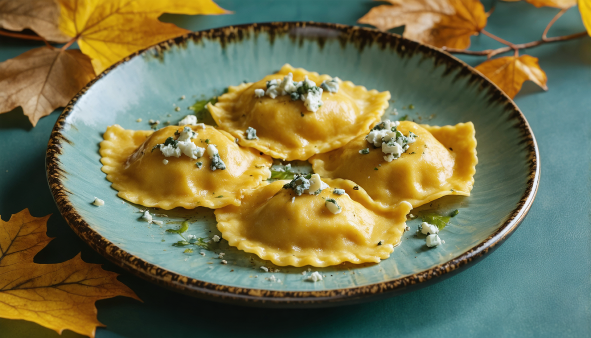 Raviolis de potimarron au bleu : saveurs d'automne fondantes