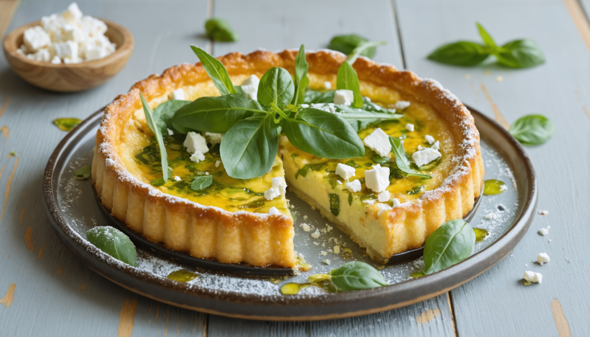 Flan léger roquette-feta : fraîcheur gourmande à savourer