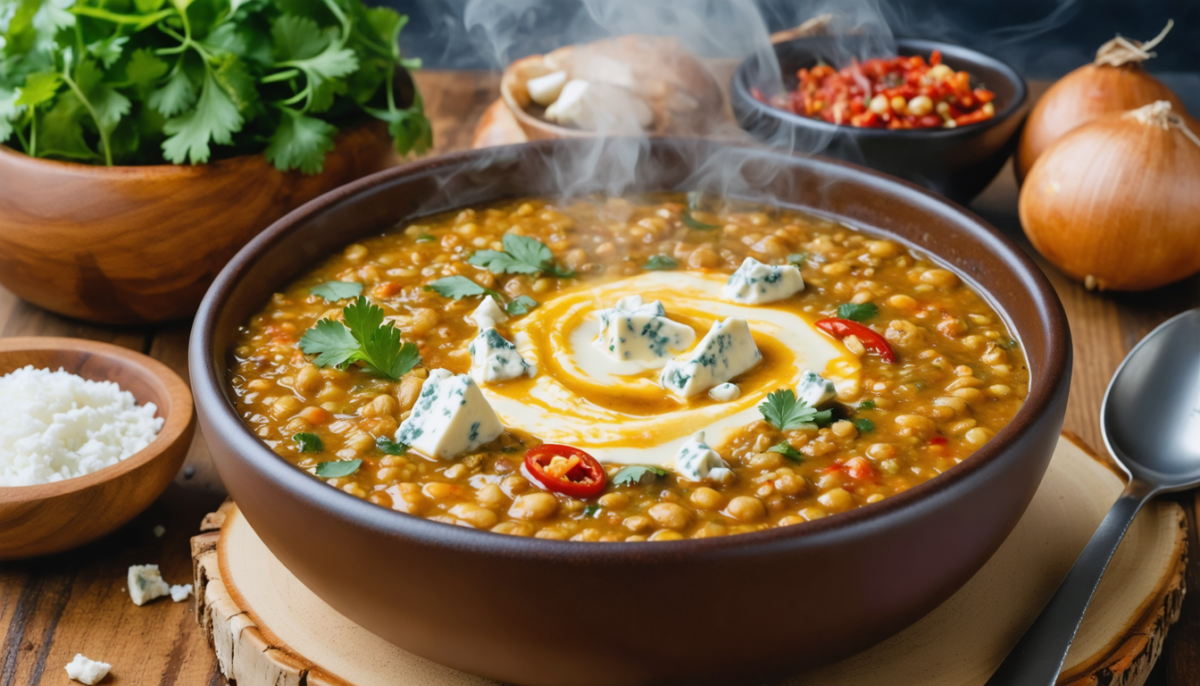 Dahl de Lentilles au Fromage Bleu : Saveurs Intenses à Explorer
