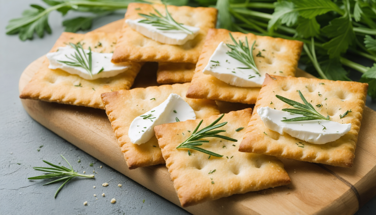 Craquez pour les crackers provençaux au fromage frais