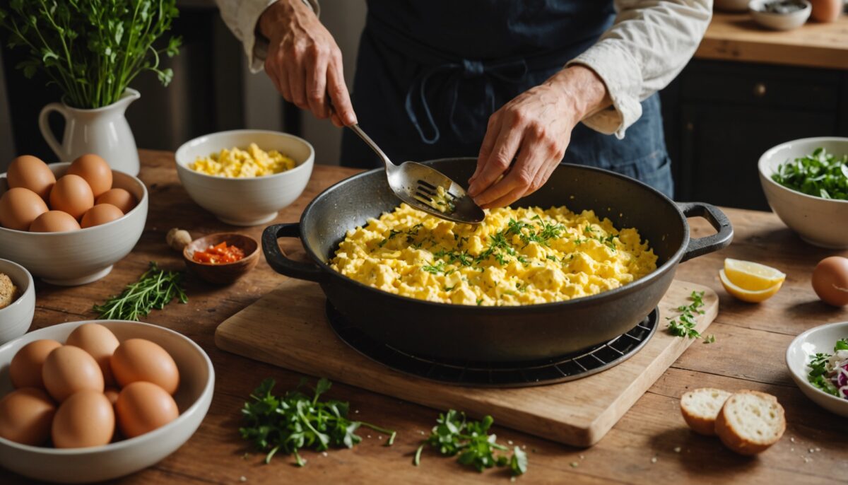 Brouillade d'œufs au fromage : la recette onctueuse à tester