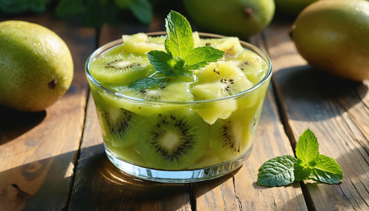 Compote Kiwi-Menthe : Fraîcheur et Gourmandise