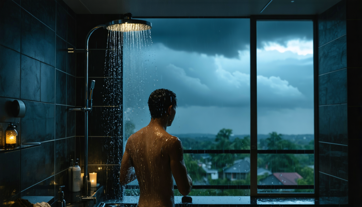 Douche sous l'orage : attention aux risques